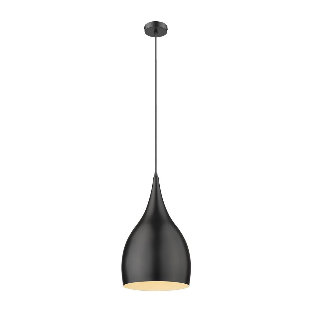 Jade Matt Black Metallic Pendant Light - Zest Lighting