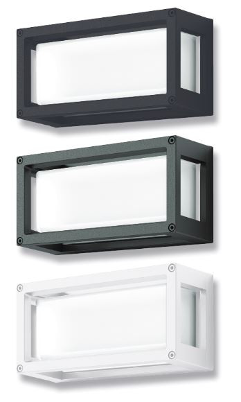 York Black LED Rectangular Wall Light - Zest Lighting