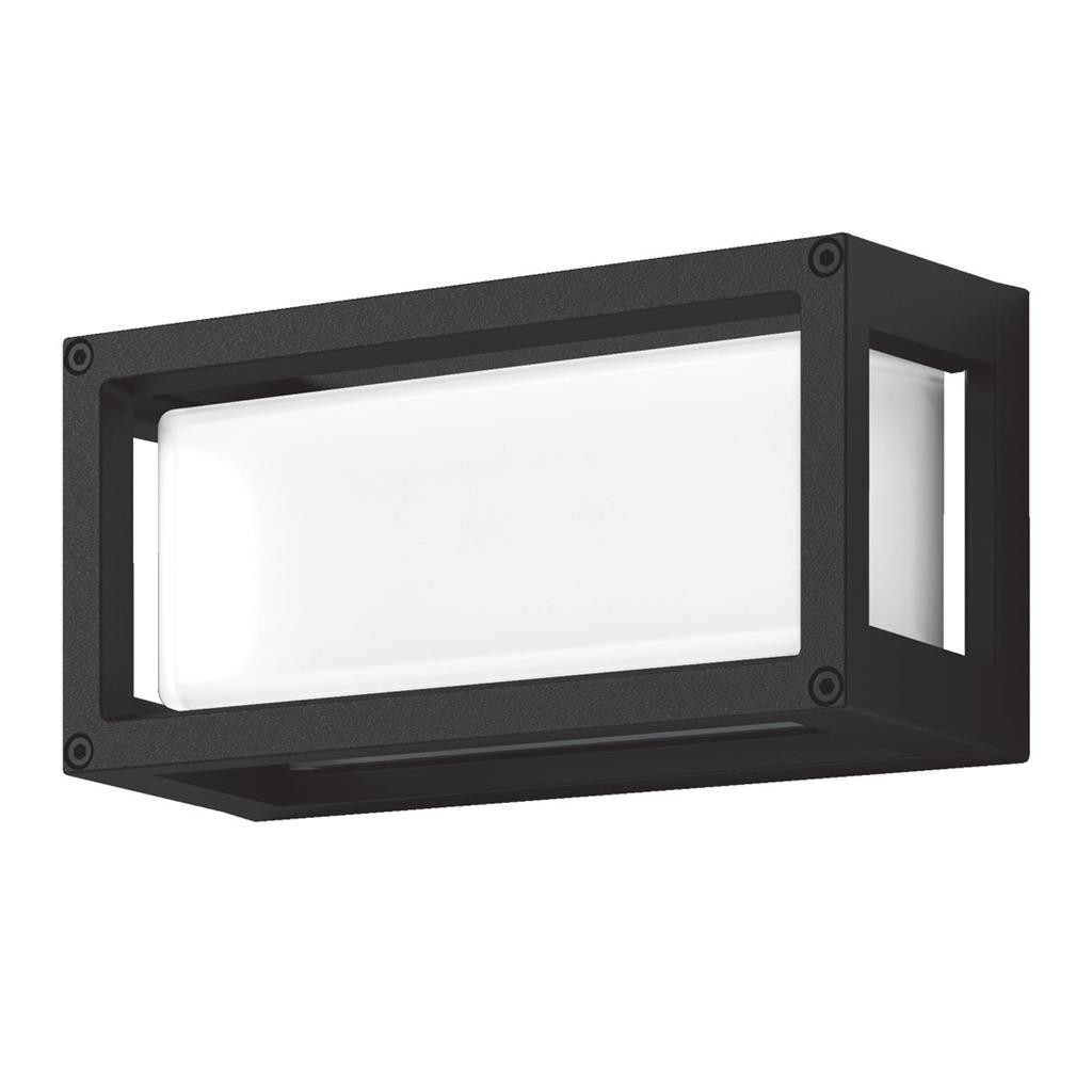York Black LED Rectangular Wall Light - Zest Lighting