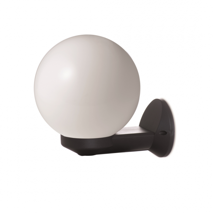 Ashly Black Acrylic Globe Wall Light - Zest Lighting