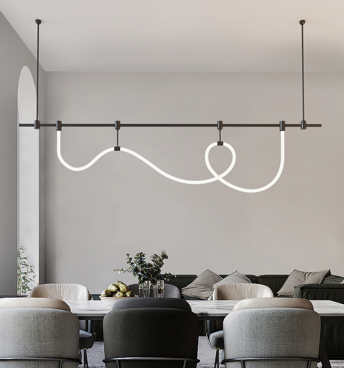 Linear Modular Suspended Light System Z007 - Zest Lighting