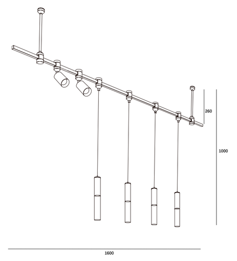 Linear Modular Suspended Light System Z010 - Zest Lighting