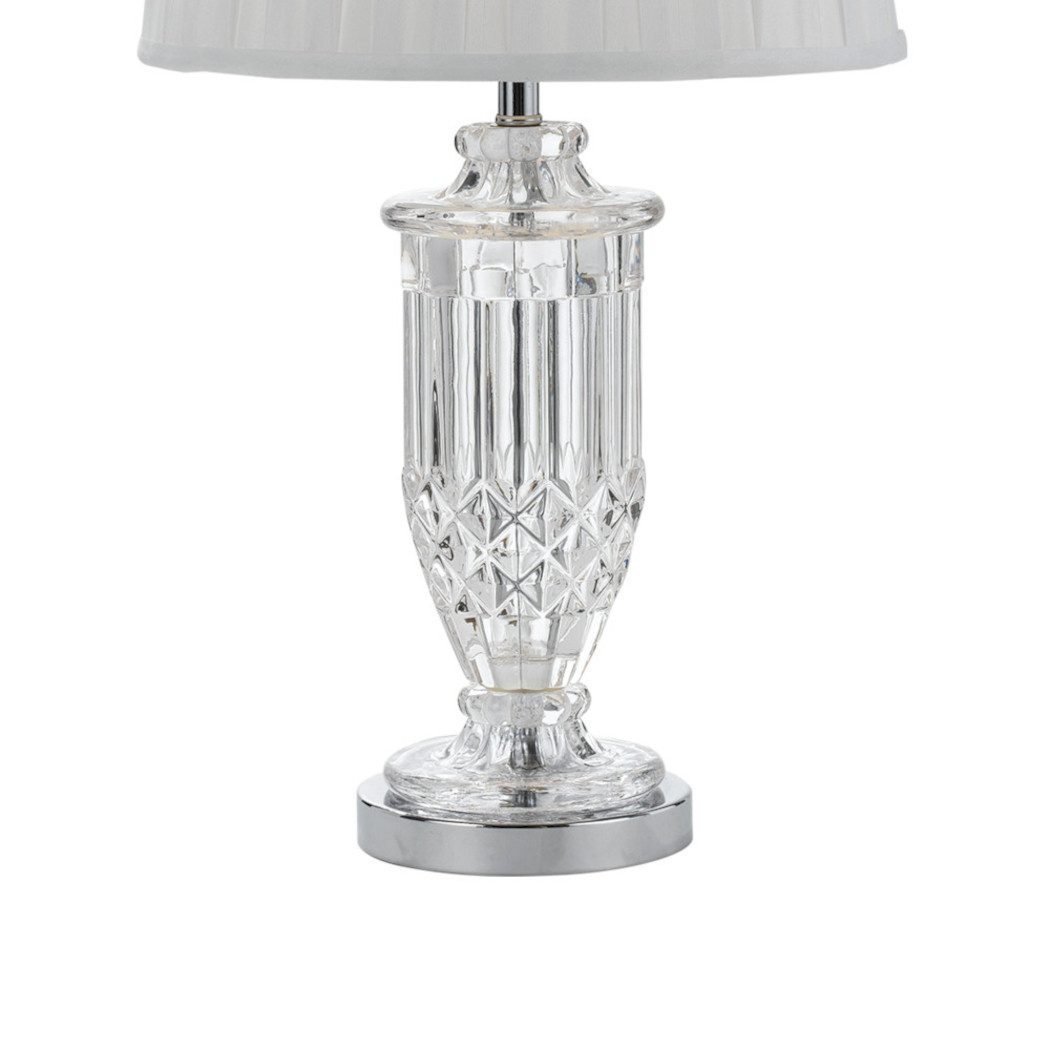 Althea Classic Glass Chrome Table Lamp - Zest Lighting