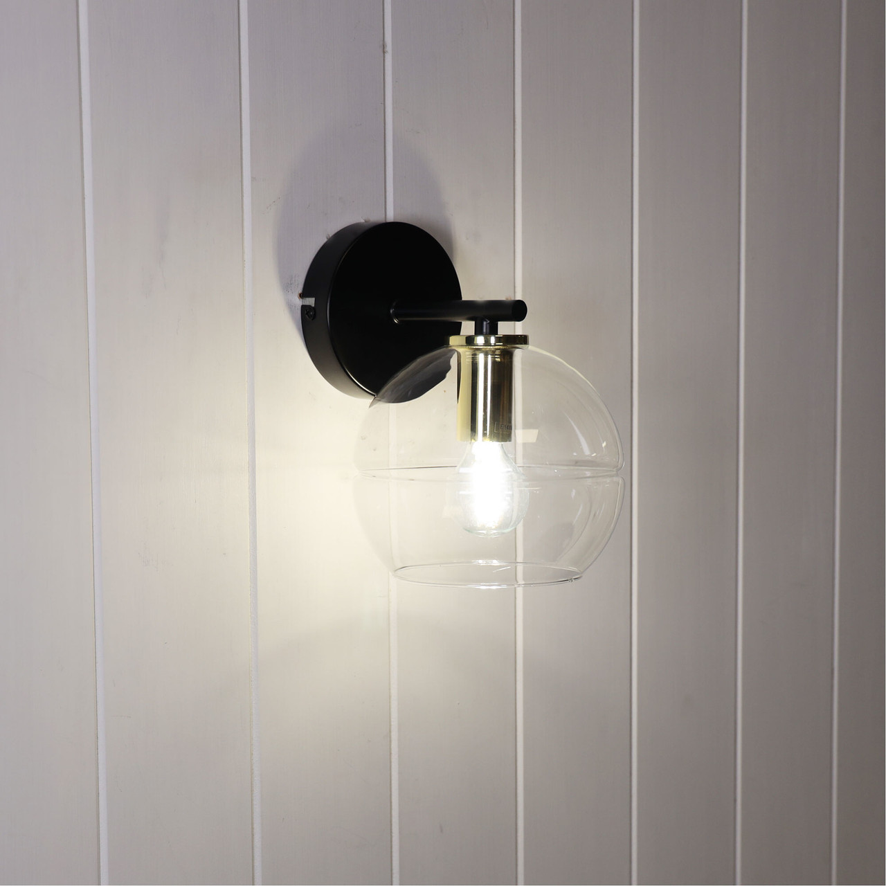 Reign Clear Glass Bedside Wall Light - Zest Lighting