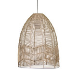 Shari Natural Hand-Painted DIY Rattan Bell Pendant - Zest Lighting