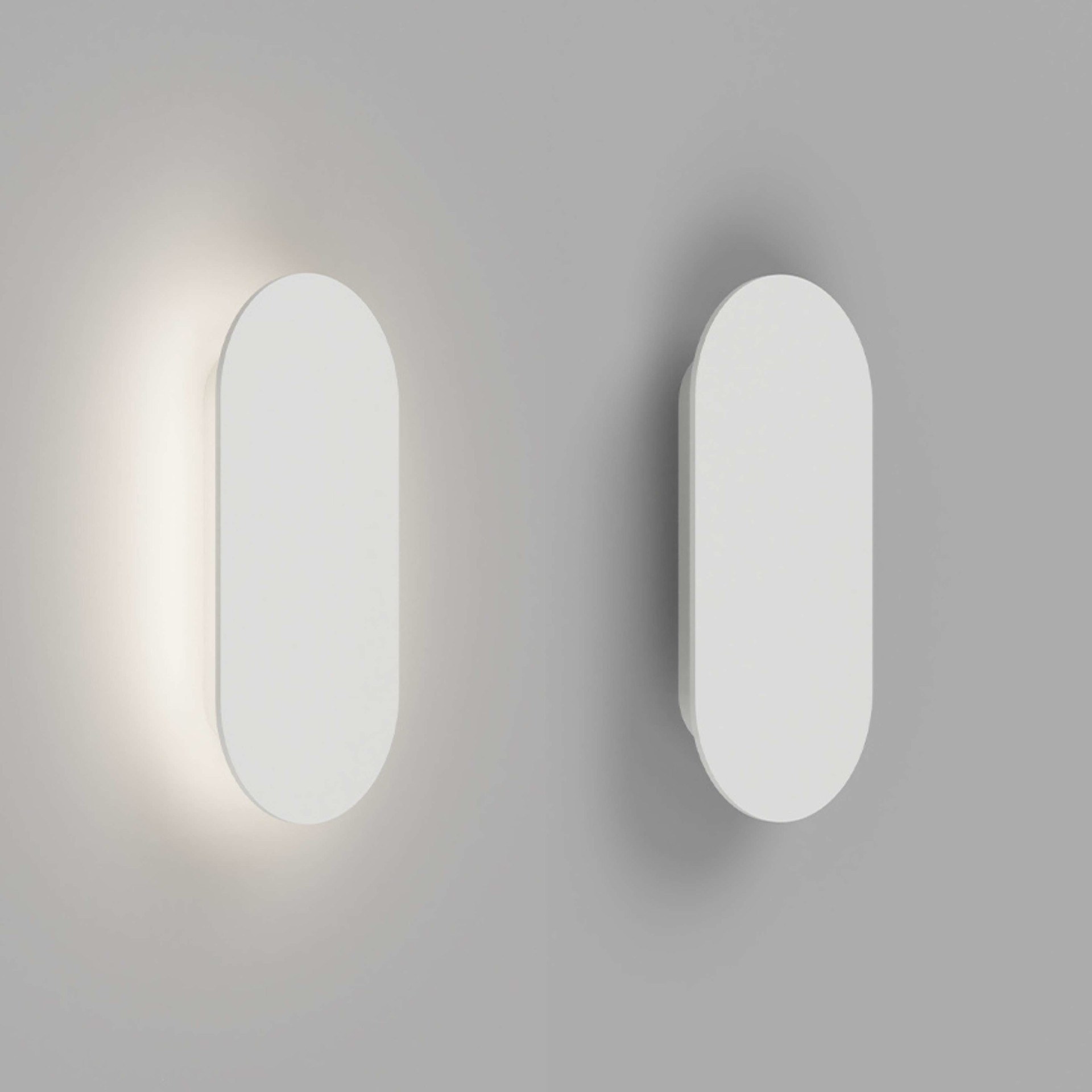 Shadow Mini White Plate LED Wall Light - Zest Lighting