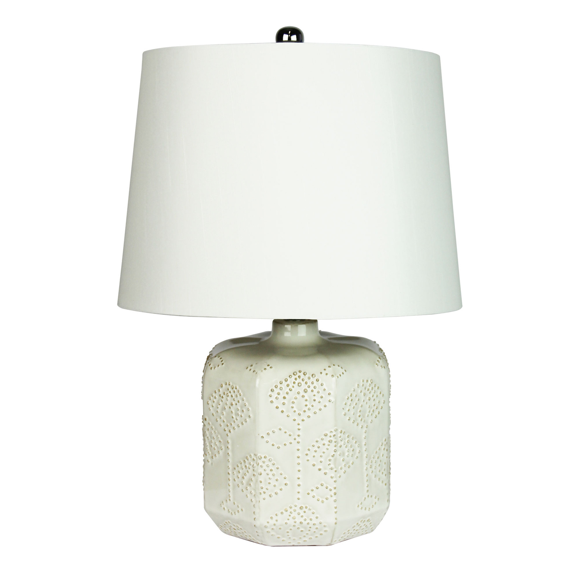 Smith White Ceramic Table Lamp - Zest Lighting