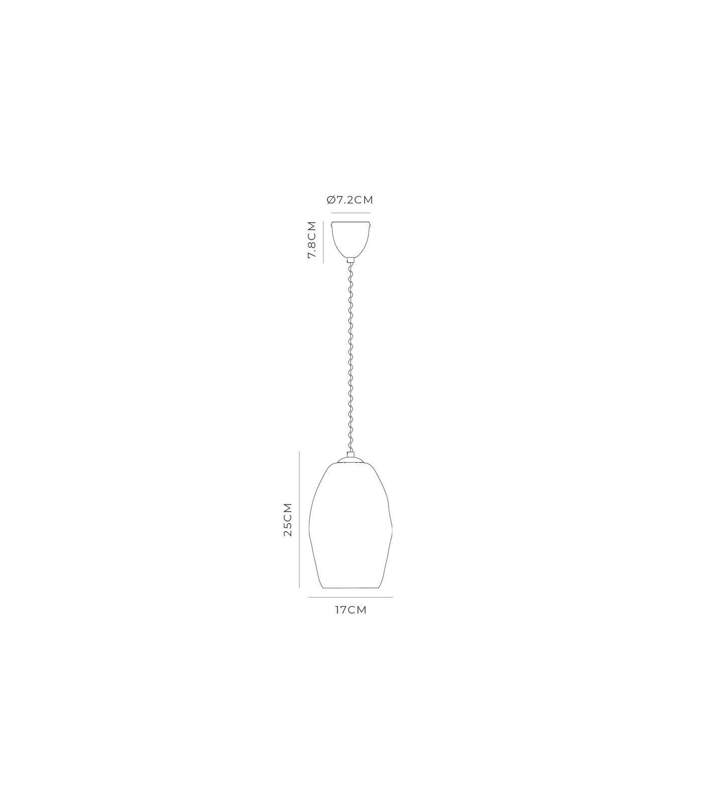Organic Iron Mouth Blown Glass Pendant - Zest Lighting