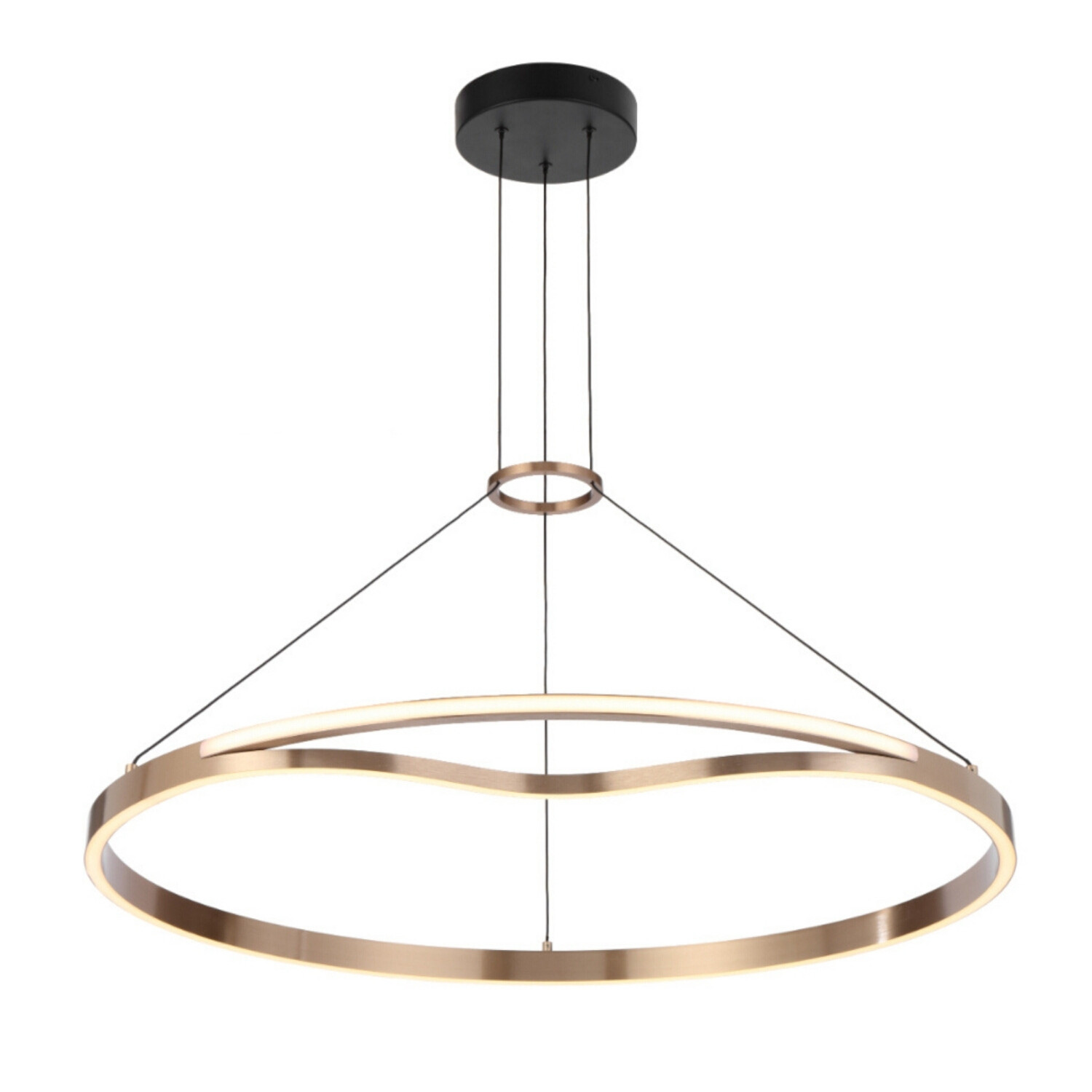 Ocala Coffee Gold Ring LED Pendant Light - Zest Lighting