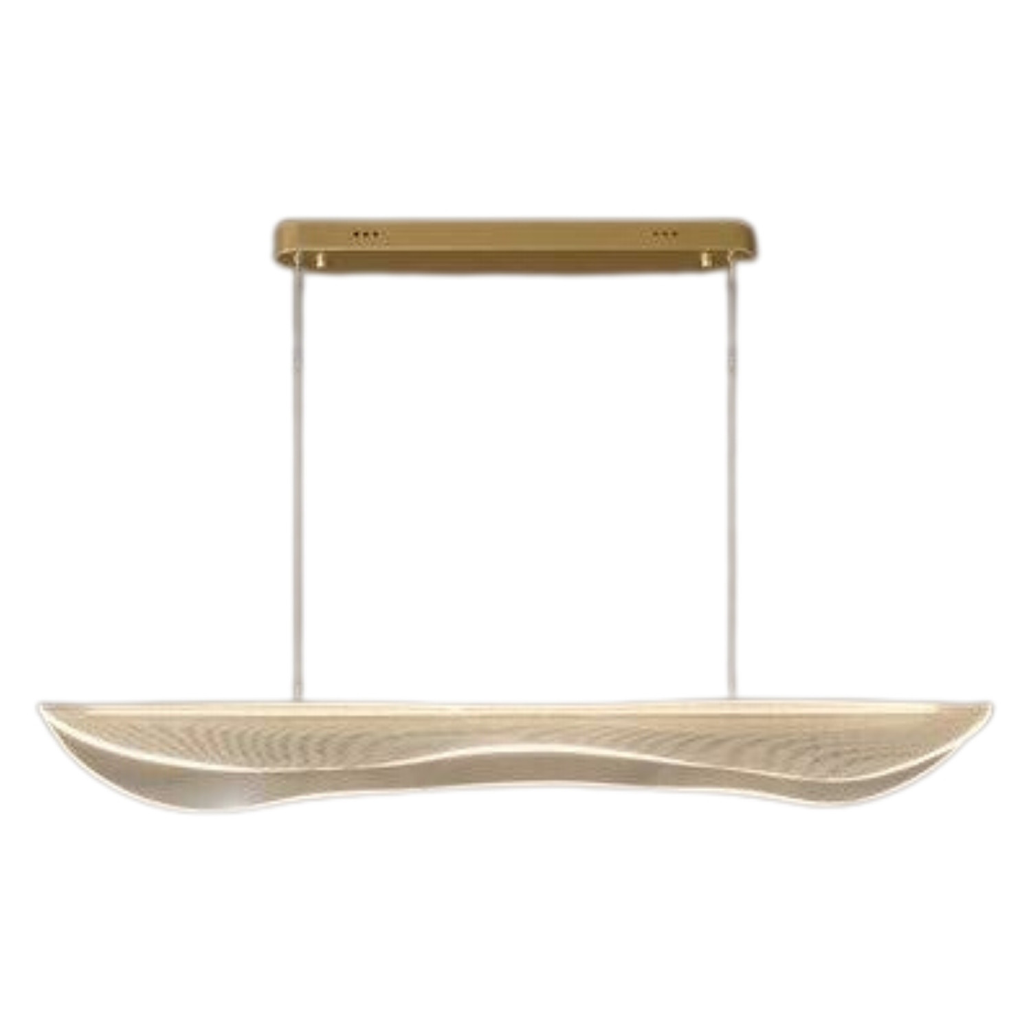 Fluid Brushed Gold Abstract LED Chandelier (FLUID-BR-5)