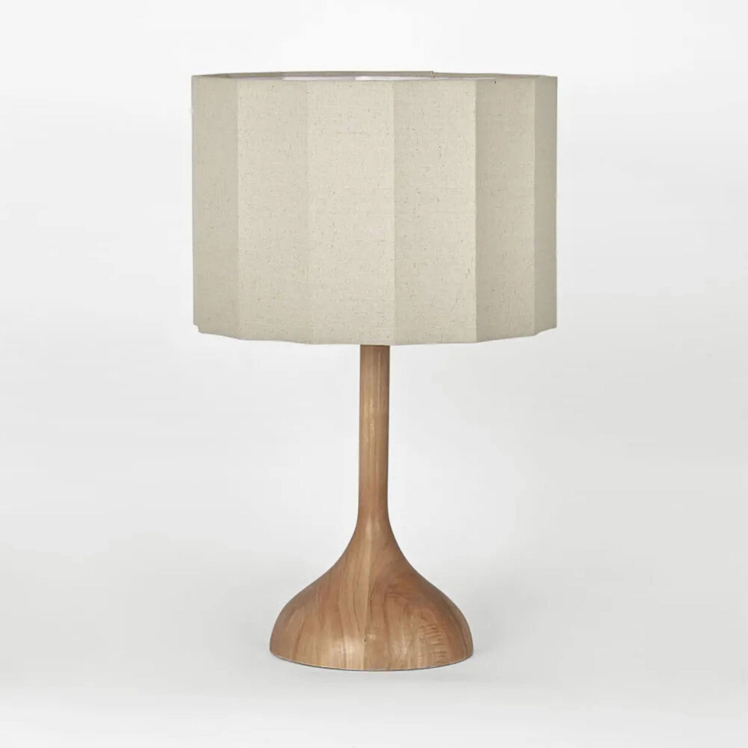 Shaw Natural Wooden Contemporary Table Lamp - Zest Lighting