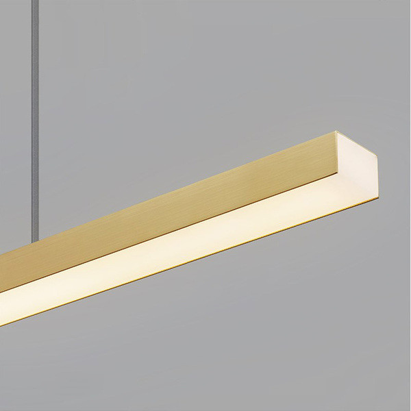 Flam LED Brass Linear Pendant Light - Zest Lighting