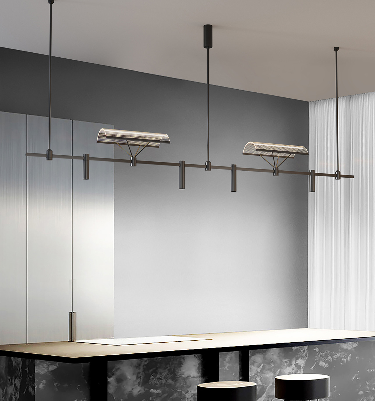 Linear Modular Suspended Light System Z001 - Zest Lighting