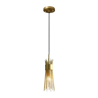 Hammer Brass Leaf Feature Pendant Light - Zest Lighting