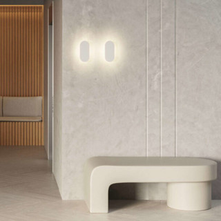 Shadow Mini White Plate LED Wall Light - Zest Lighting