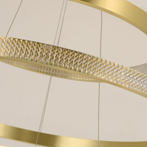 Cirque Gold Three Rings LED Pendant Light - Zest Lighting