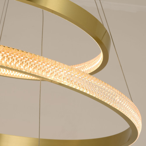 Cirque Gold Three Rings LED Pendant Light - Zest Lighting