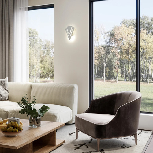 Samson White Dimmable 2CCT LED Triangular Wall Light - Zest Lighting