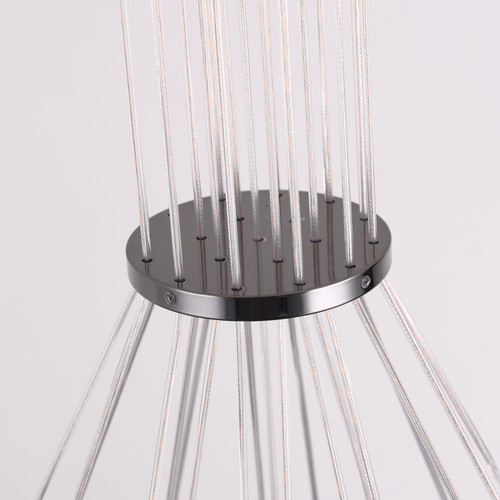 Silica Nineteen Black Crystal Balls LED Cluster Chandelier - Zest Lighting