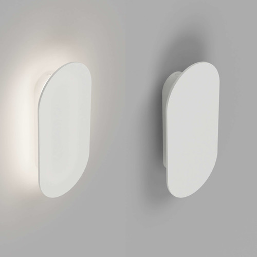 Shadow Mini White Plate LED Wall Light - Zest Lighting