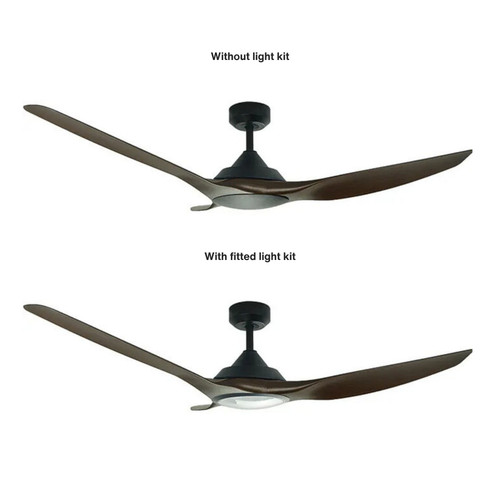 Raven RWS 64" Smart DC Ceiling Fan - Black & Walnut - Zest Lighting