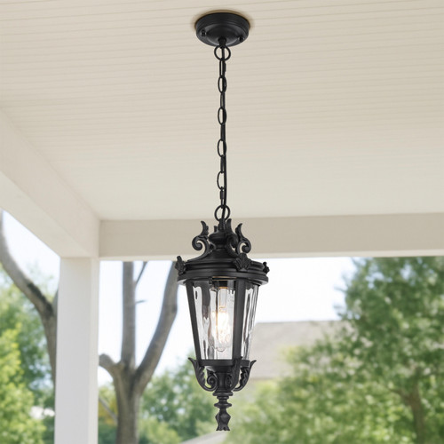 Pacol Black Traditional Coach Pendant Light - Zest Lighting