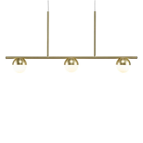 Contina 3 Light Linear Brass Modern Pendant Light - Zest Lighting