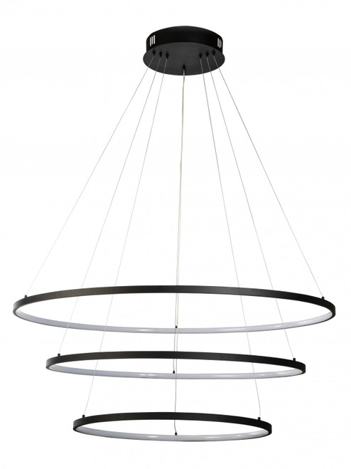 Modern Black Slim Rings LED Pendant Light - Zest Lighting