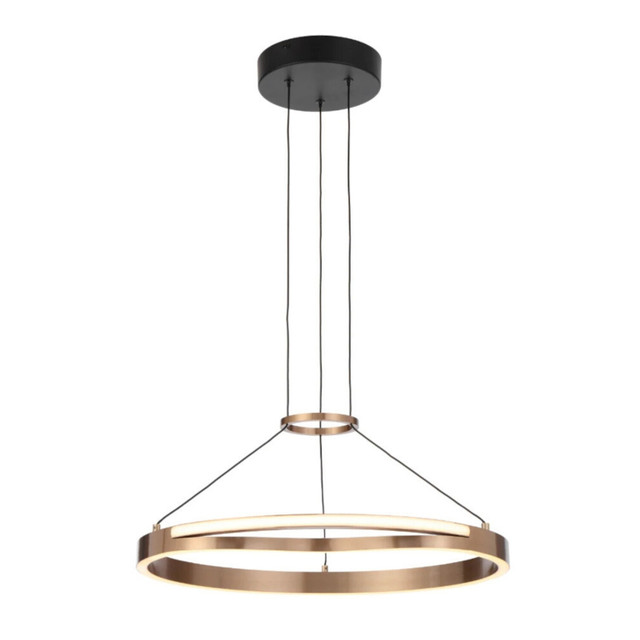 Ocala Coffee Gold Ring LED Pendant Light - Zest Lighting