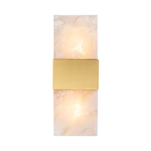 Adonis Rectangular Black Marble Alabaster LED Wall Light - Zest Lighting