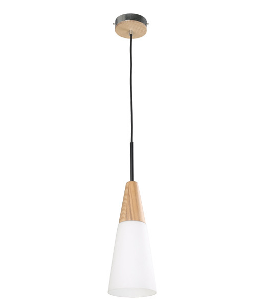 Long Wood Cone Pendant Light - Zest Lighting