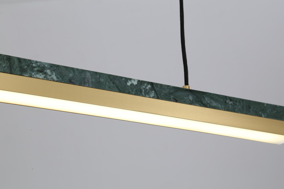 Marla Green Marble Linear LED Pendant Light - Zest Lighting
