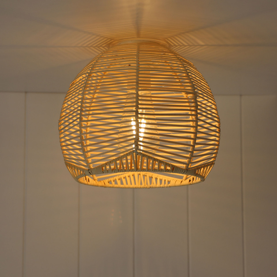 Cage Small Natural Rattan Cane Pendant Shade - Zest Lighting