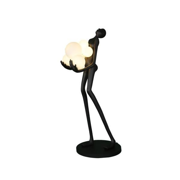 Art Statue Man and Ring Decorative Floor Lamp - Zest Lighting