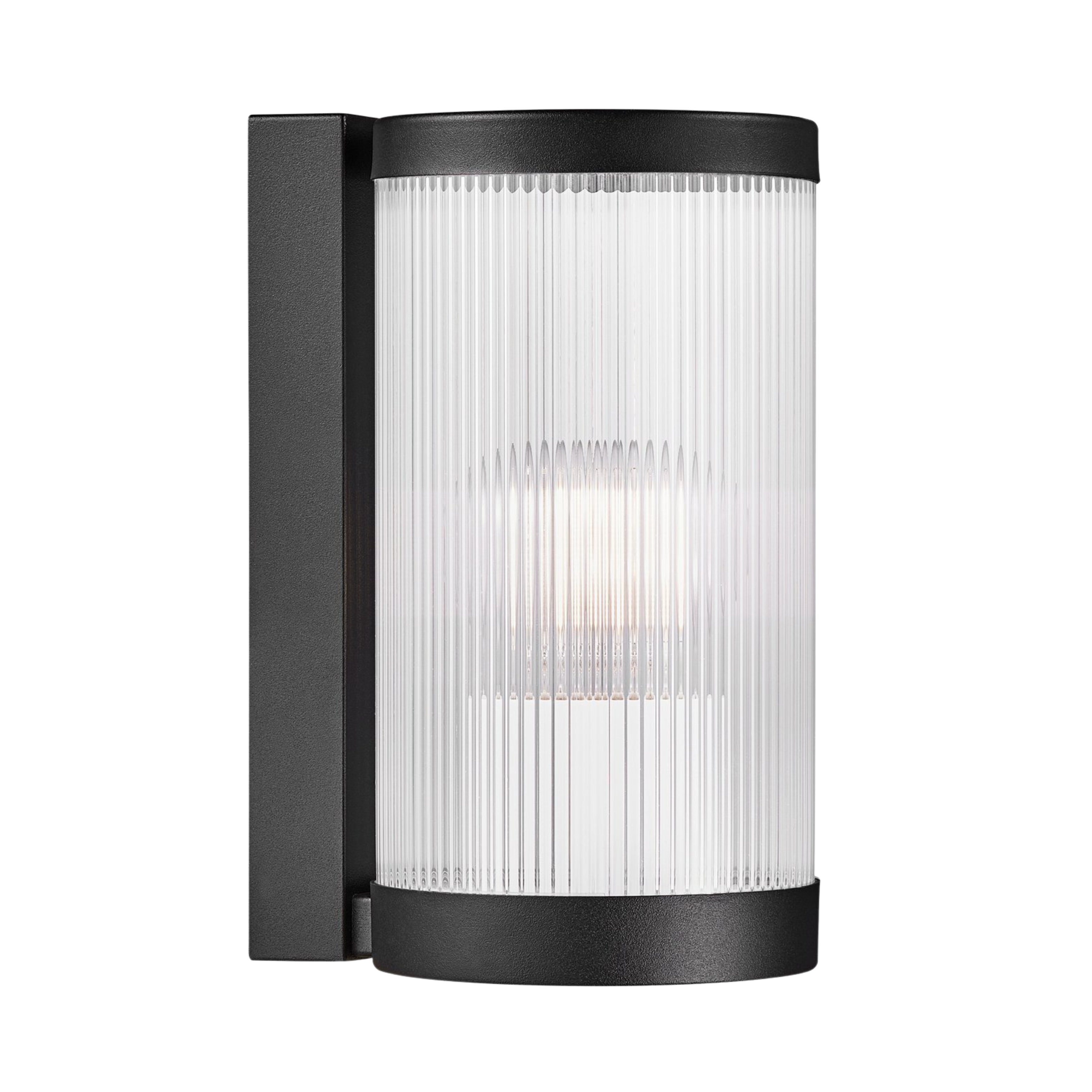 Coupar Black IP54 Modern Lantern Wall Light - Zest Lighting