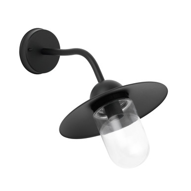 Danny Matt Black Sun Hat Wall Light - Zest Lighting