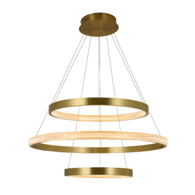 Cirque Gold Three Rings LED Pendant Light - Zest Lighting