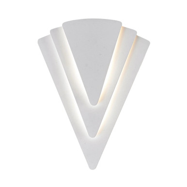 Samson White Dimmable 2CCT LED Triangular Wall Light - Zest Lighting