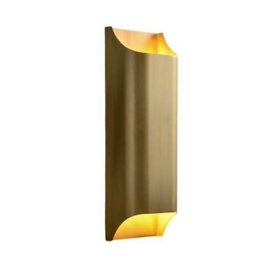 Parker Rectangular Brass Up and Down Modern Wall Light - Zest Lighting