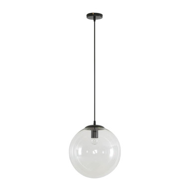Bubble Clear Ball Black Pendant Light - Zest Lighting