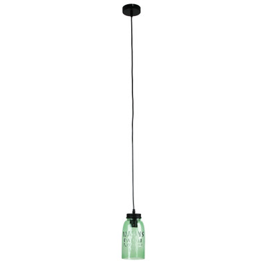 Margo Green Vintage Glass Pendant Light - Zest Lighting