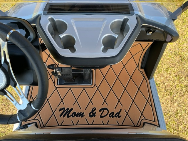 Custom Golf Cart Floor Mat - Diamond Pattern - Performance Golf Carts