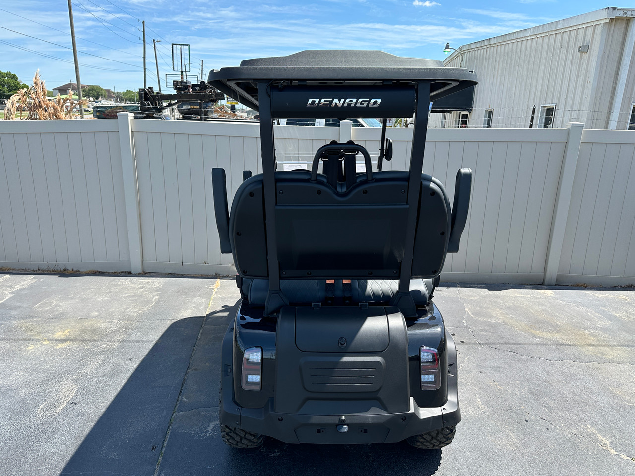 Denago EV Rover XL 4 Passenger Black Lifted Golf Cart - Performance ...