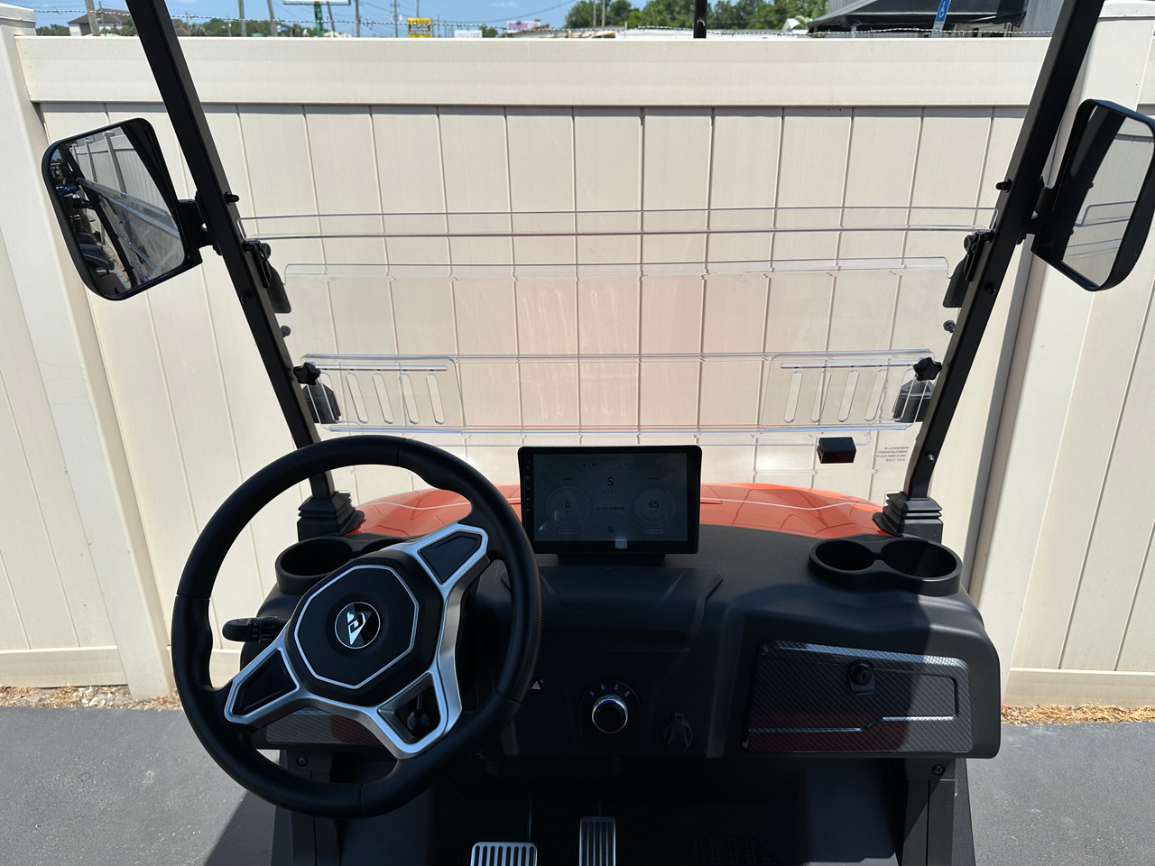 Denago EV Rover XL 4 Passenger Lava Lifted Golf Cart - Performance Golf ...