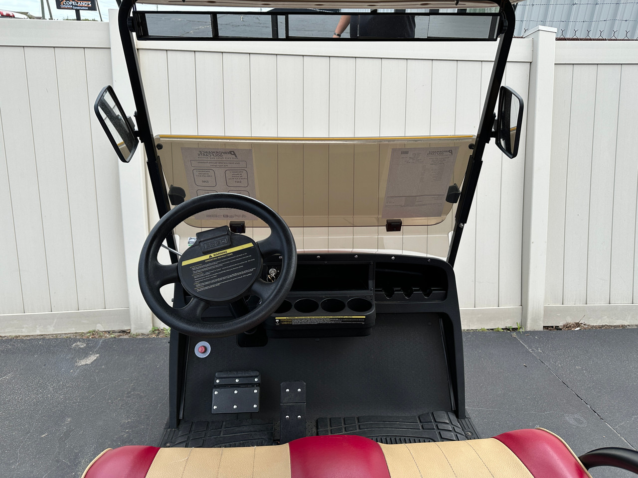 EZGO TXT 4 Passenger Red Golf Cart -#4624A - Performance Golf Carts