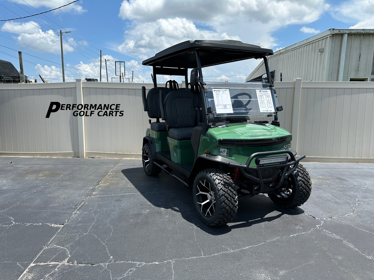 Denago EV Rover XL 4 Passenger Verdant (Green) Lifted Golf Cart ...