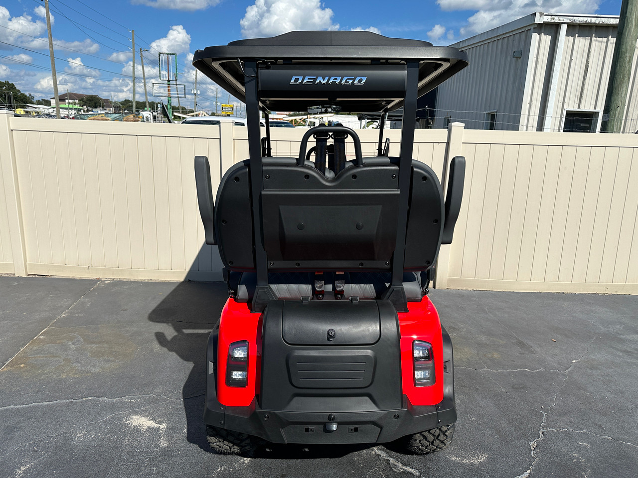 Denago EV Rover XL 4 Passenger Scarlet (Red) Lifted Golf Cart ...