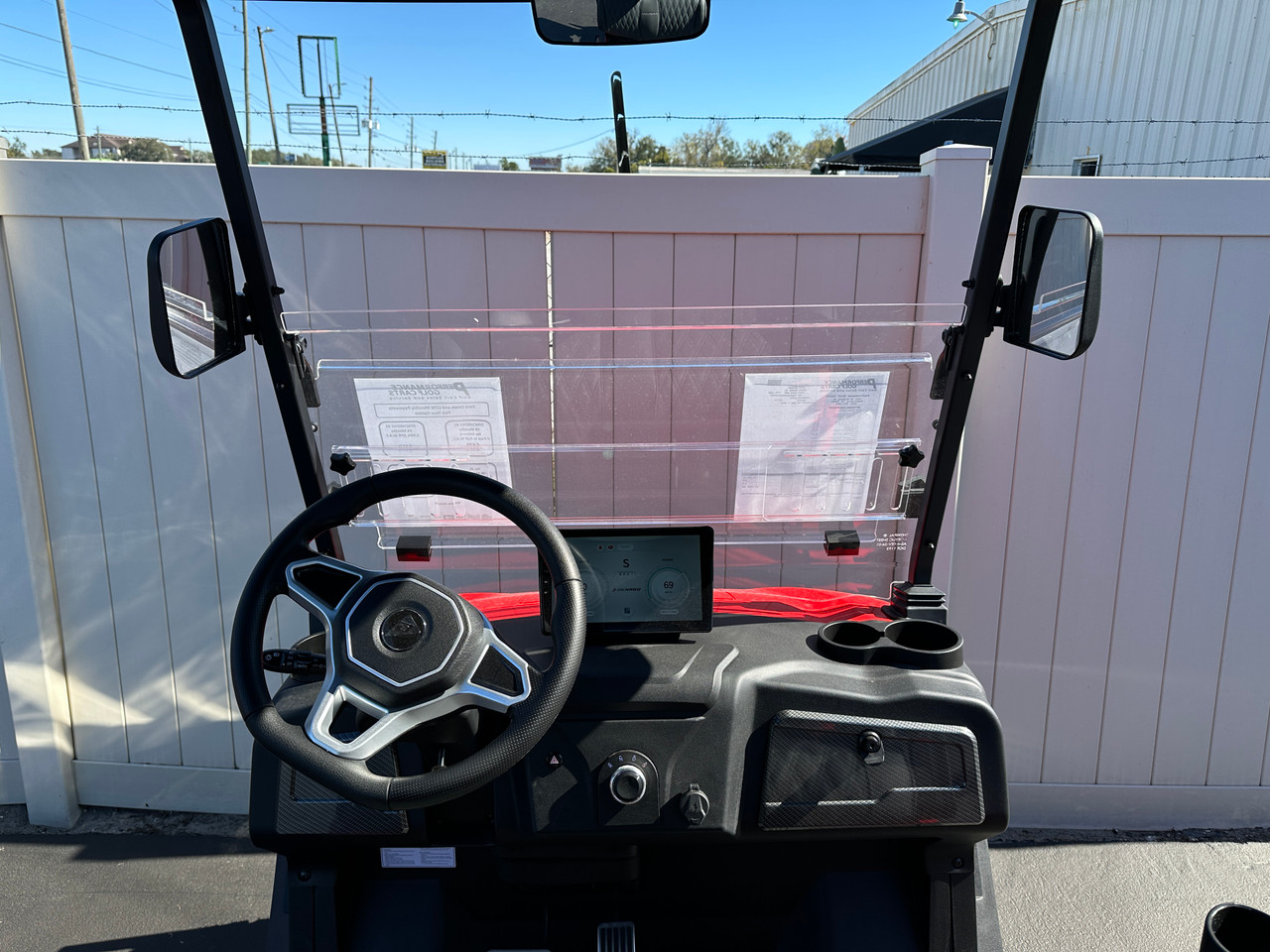 Denago EV Nomad XL 4 Passenger Scarlet (Red) Lifted Golf Cart ...