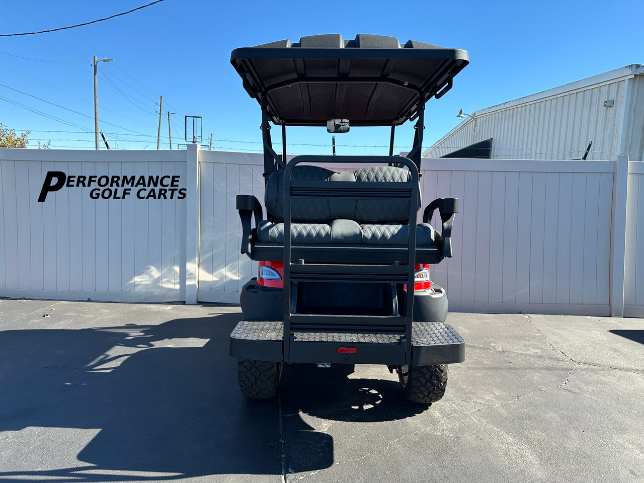 Denago EV Nomad XL 4 Passenger Scarlet (Red) Lifted Golf Cart ...