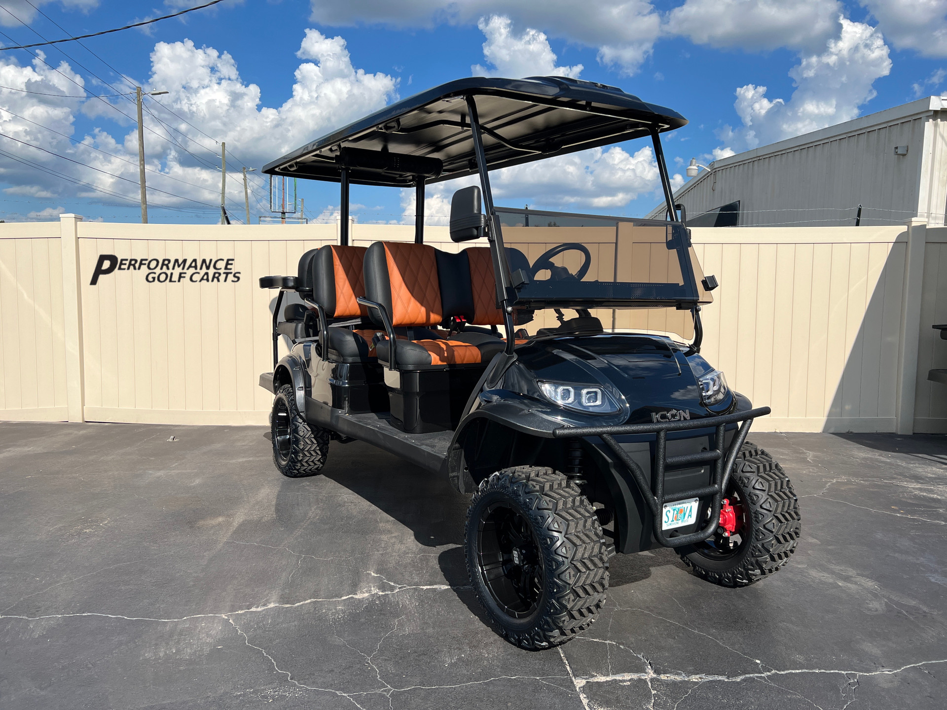 Custom Black Icon I60L Lifted Golf Cart - Performance Golf Carts